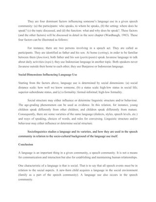 Sociolinguistics | PDF