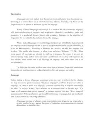 Sociolinguistics (1) | PDF