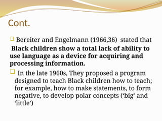 Sociolinguistics and Education (1st Half Of Chapter13) | PPT