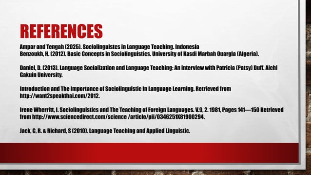 Sociolinguistics and Language Teaching | PPTX | Education