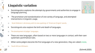 Sociolinguistics, ch 9 | PPTX