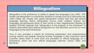 Sociolinguistics_Disglossia, bilingualism, and multilingualism ...