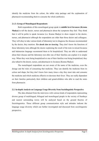Sociolinguistics final exam paper 2 | PDF