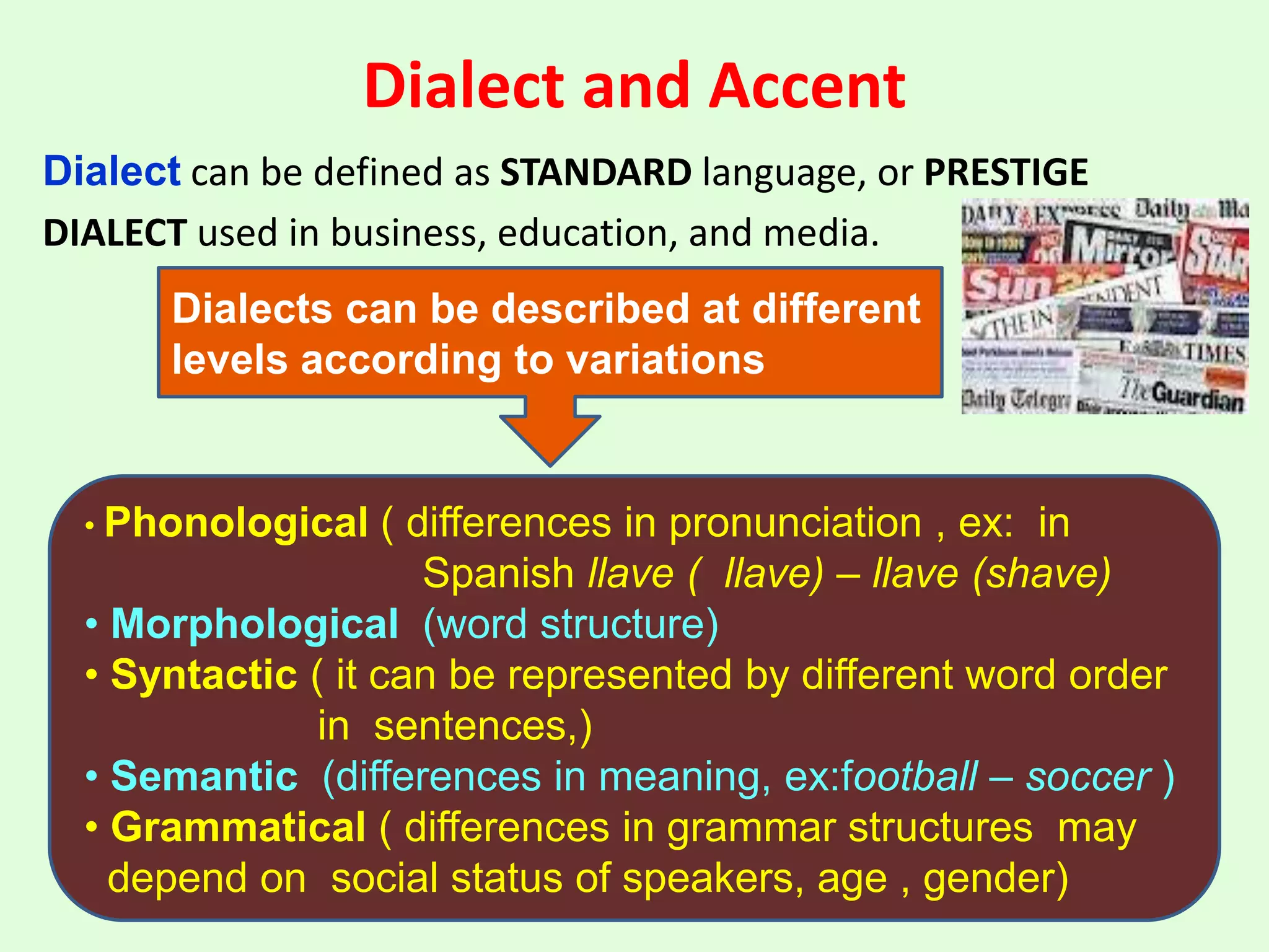 Sociolinguistics language variations | PPTX