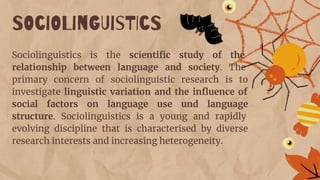 An introduction to sociolinguistics (variation) | PDF