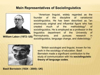 Sociolinguistics | PPTX