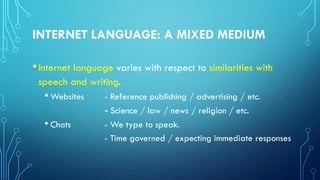 Sociolinguistics - Internet Linguistics | PDF