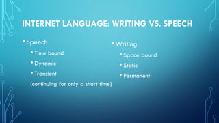 Sociolinguistics - Internet Linguistics | PDF