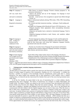 Sociolinguistic survey, advancement of indigenous languages in ...