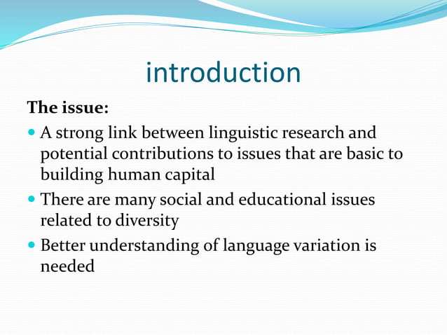 Sociolinguistic Variation And Education Pptx Educational Assessment Education