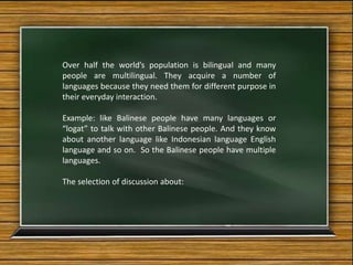 Linguistic varieties and multilingual nations ( Sociolinguistic ) | PPTX