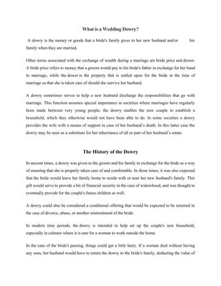 Dowry system of Bangladesh | DOC