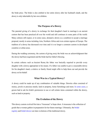 Dowry system of Bangladesh | DOC