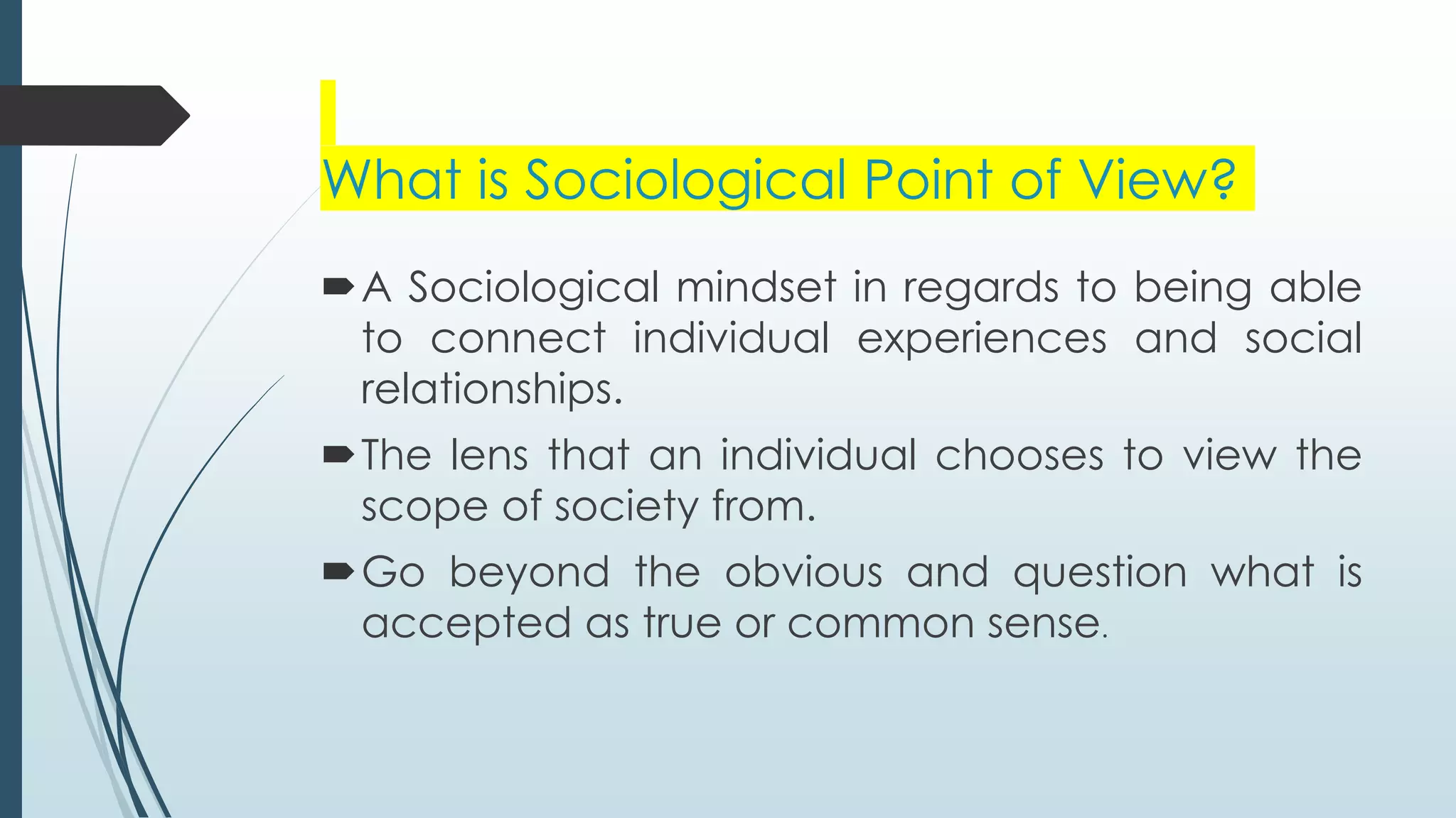 Sociological point-of-view | PDF