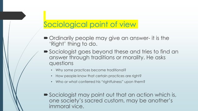 Sociological point-of-view | PPT