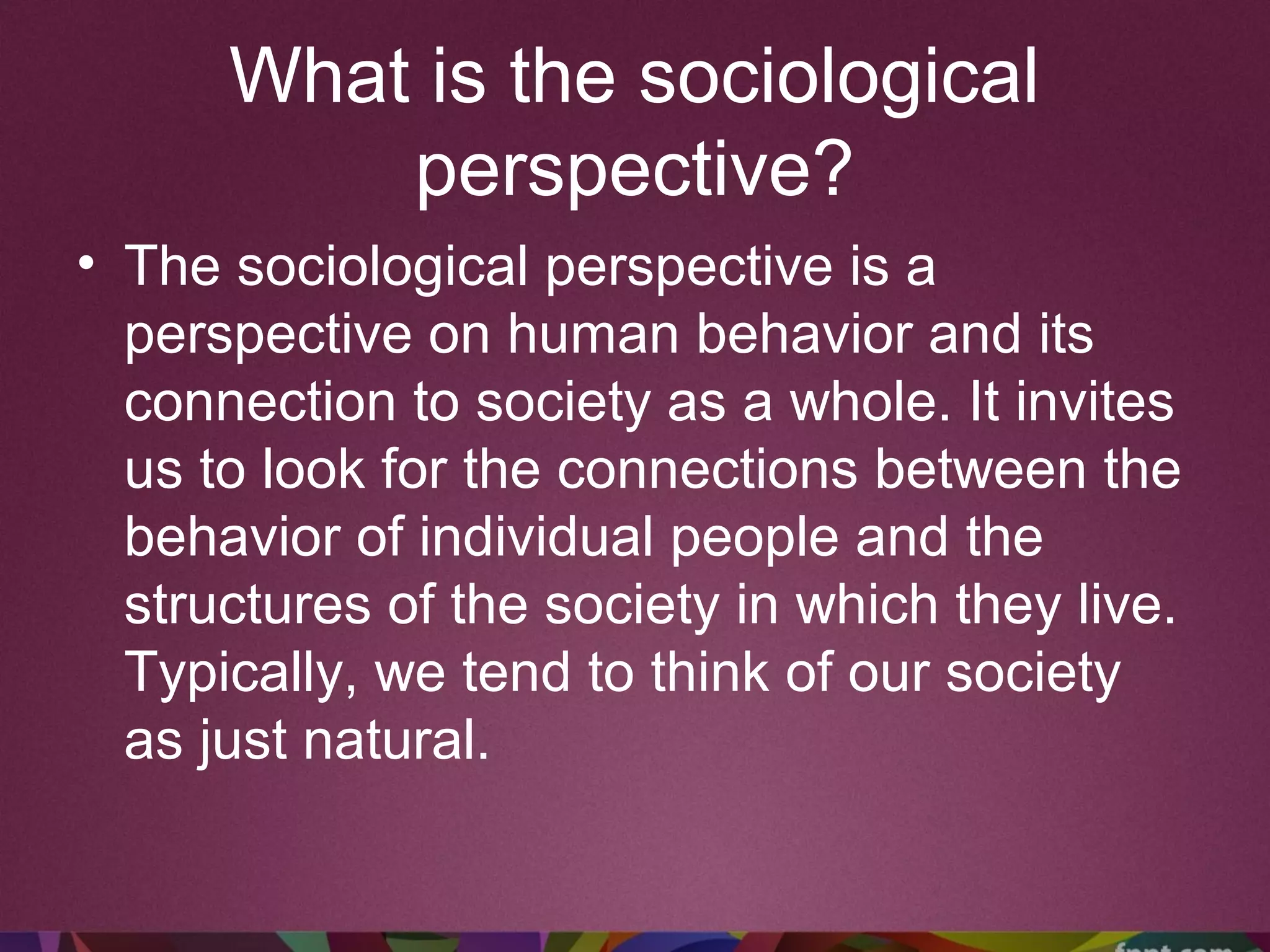 Sociological approach to health and disease | PPT