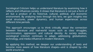 sociological criticism_CRITICISMGRADE11B | PPTX