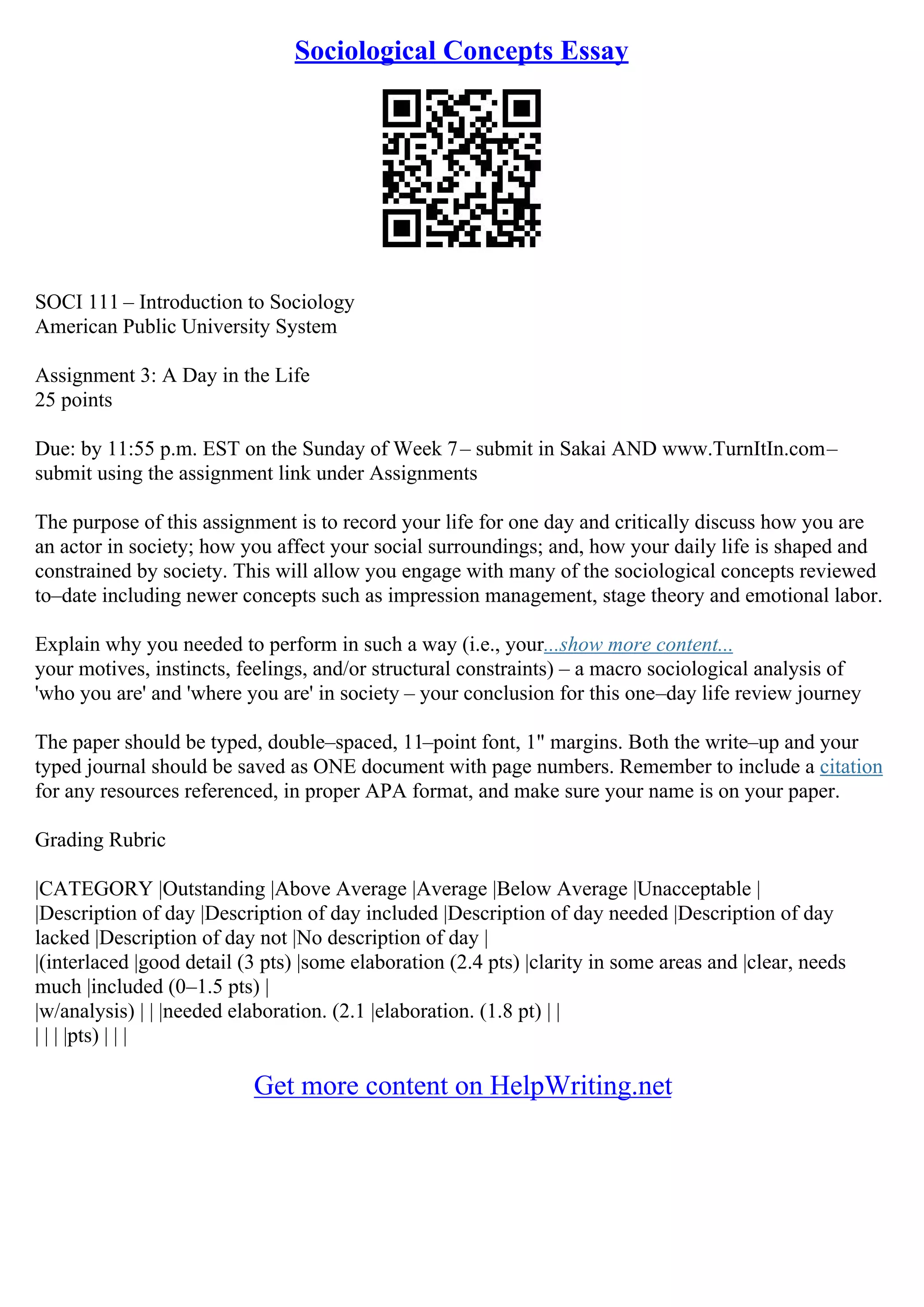 Sociological Essays | PDF