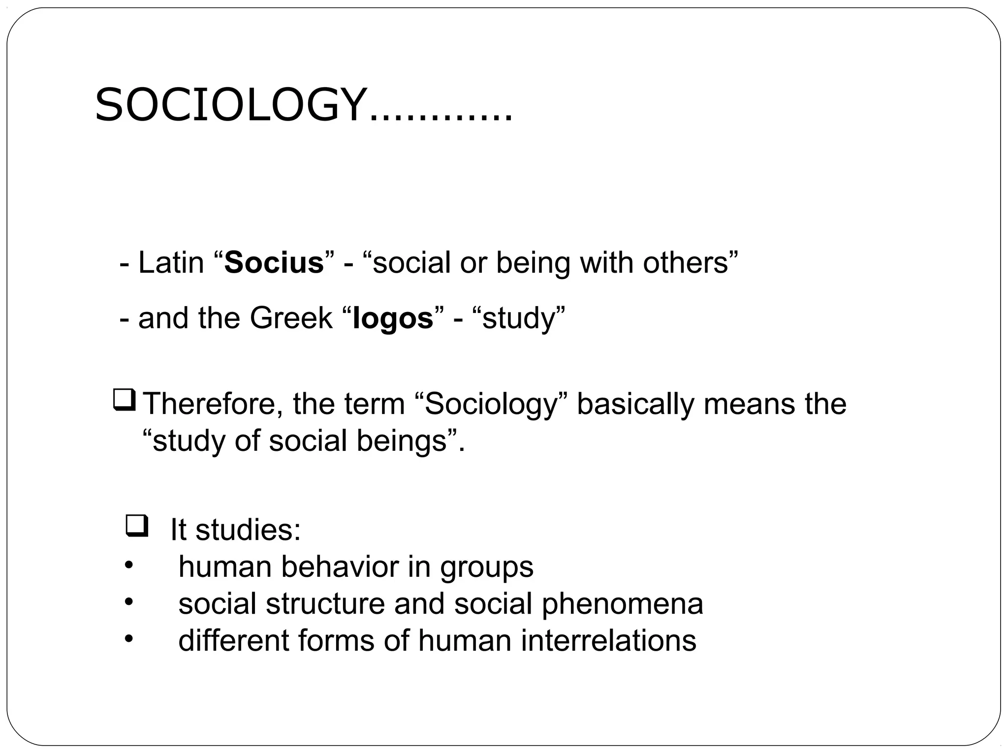 Sociological foundation | PPT