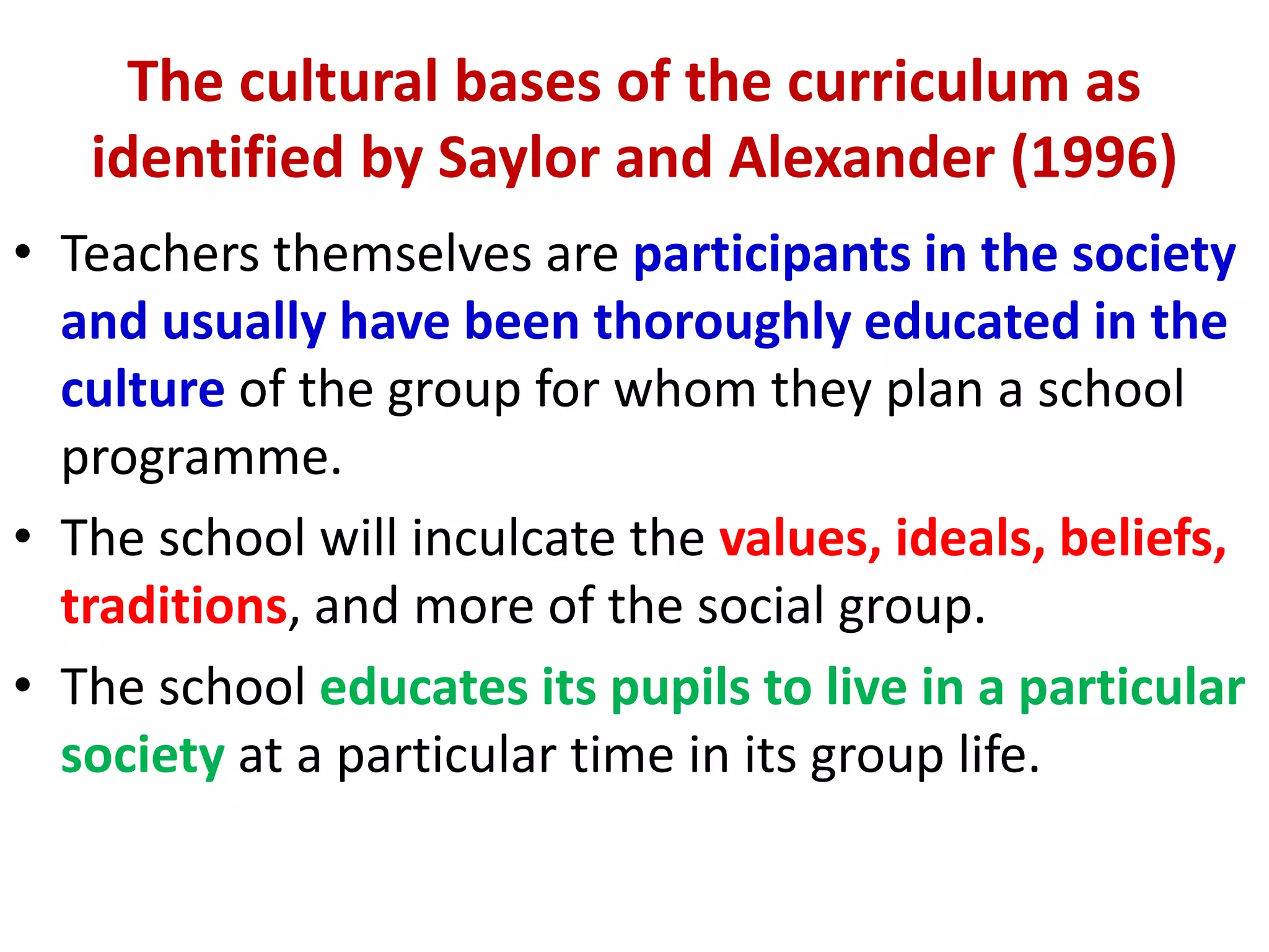 Sociological foundation of curriculum | PPTX