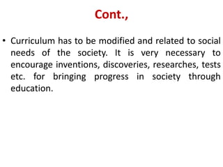 Sociological foundation of curriculum | PPTX