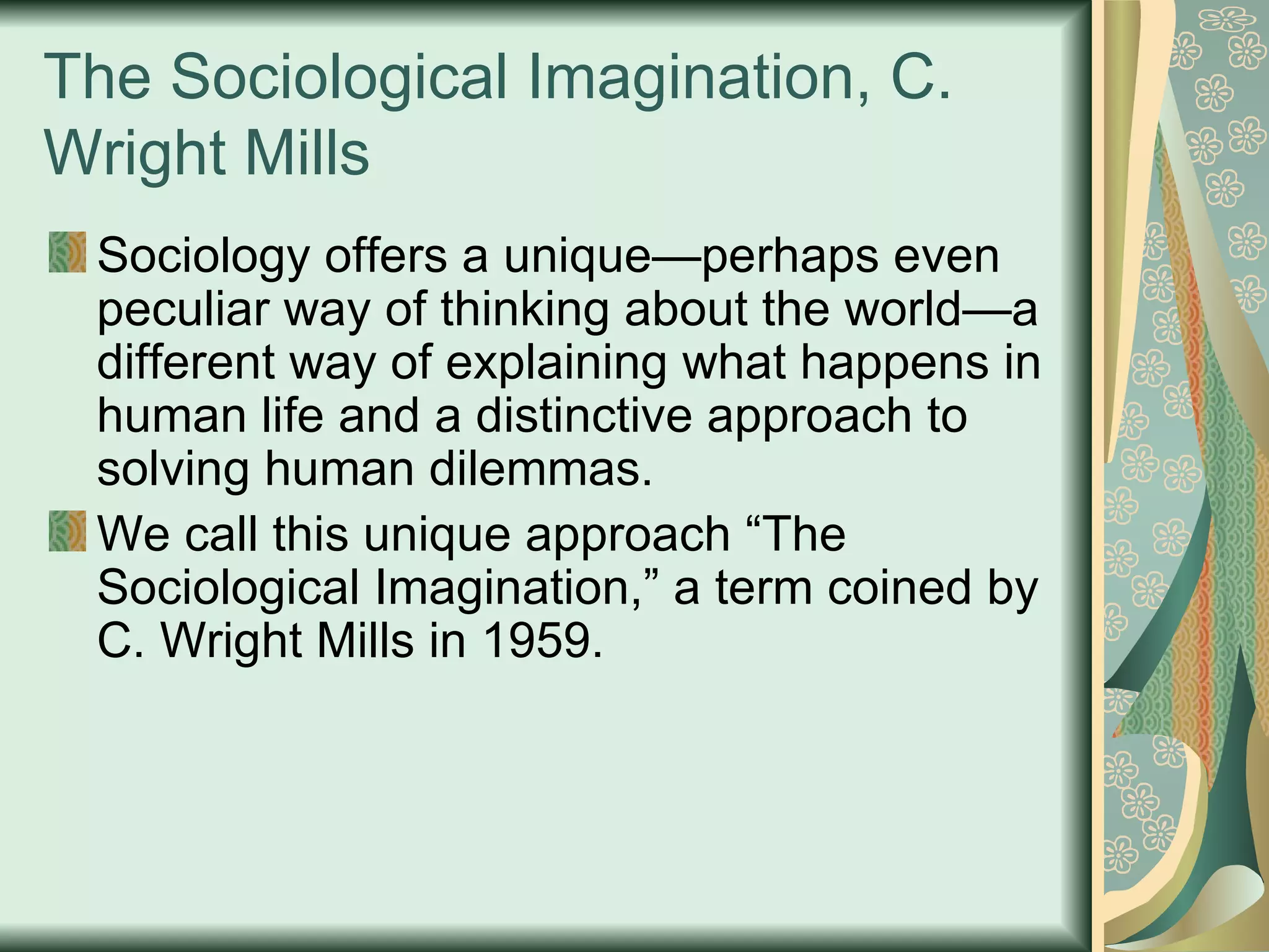 Sociological Imagination | PPT
