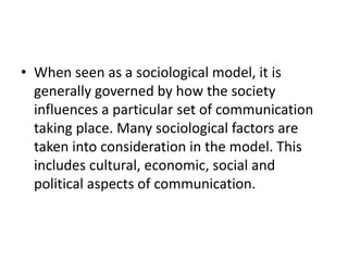 Sociological model of communication | PPTX