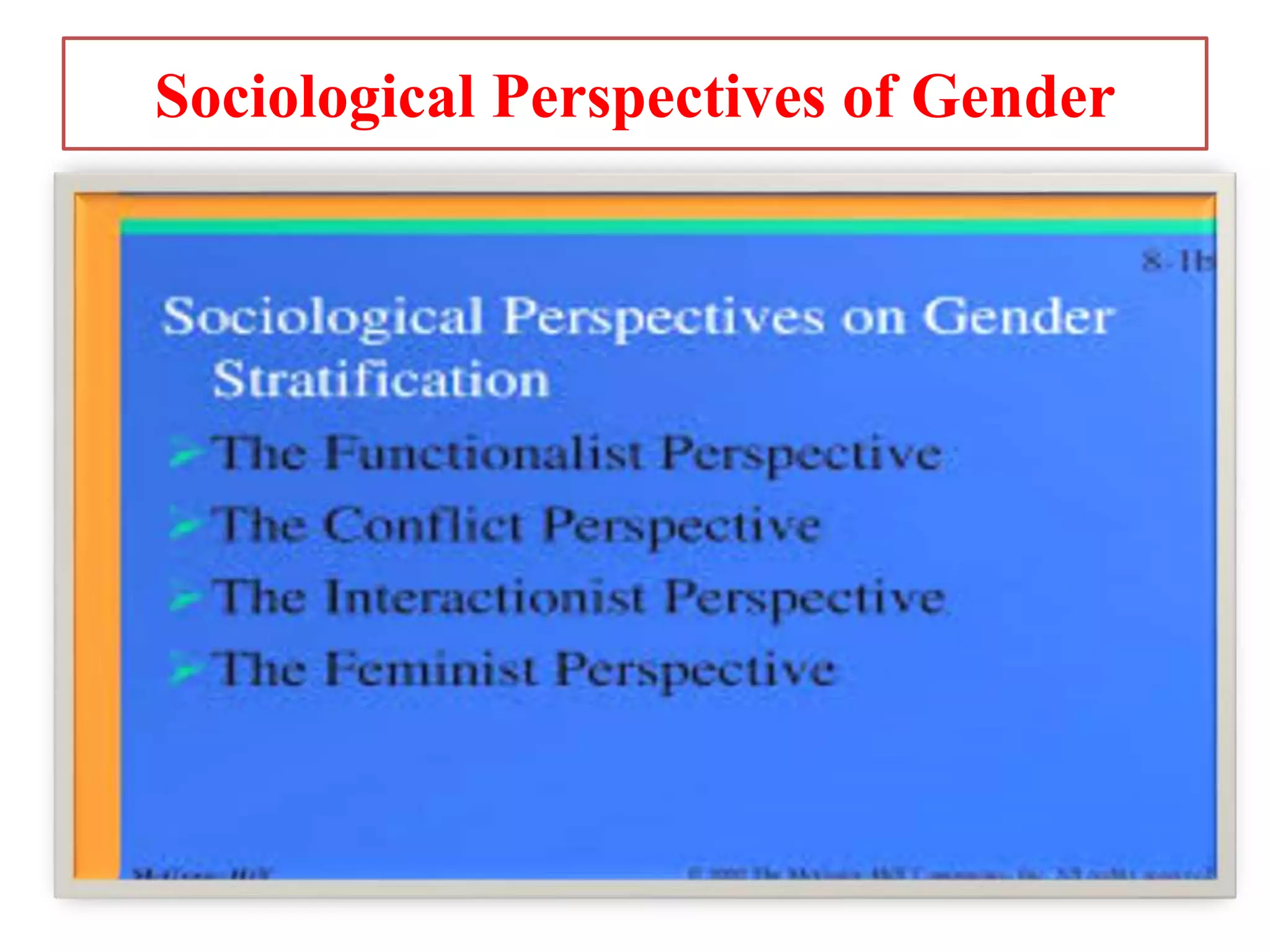 Sociological perspectives of gender | PPTX