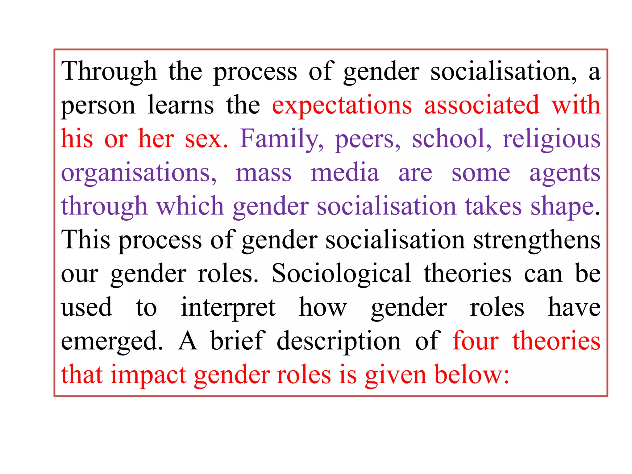 Sociological perspectives of gender | PPTX