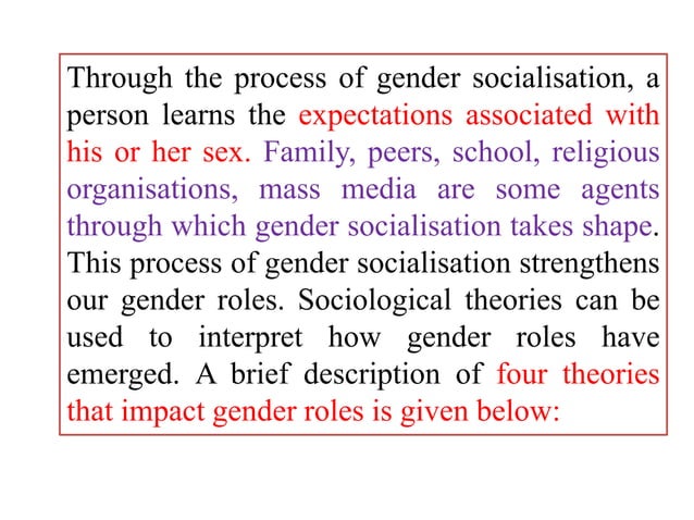 Sociological perspectives of gender | PPTX | Science