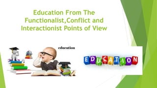 Sociological perspectives on education | PPTX
