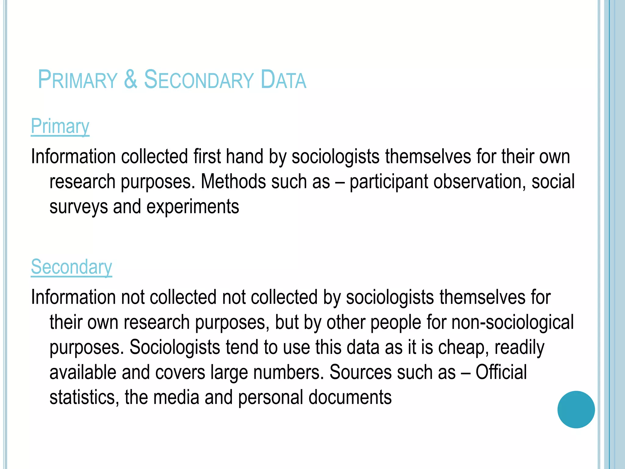 Sociological research methods | PPTX