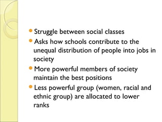 Sociological theories and the education system | PPT