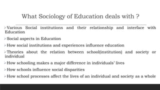 Sociological Theories in Education | PPTX