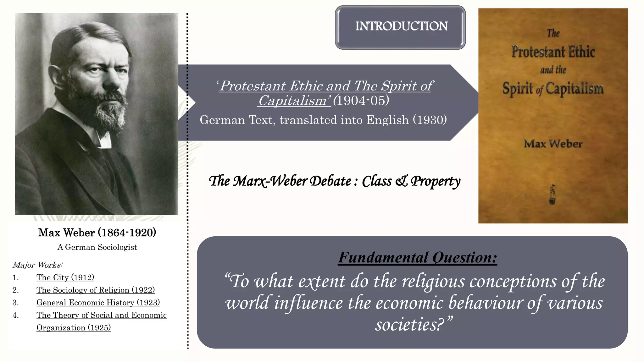 Sociological Thought - Max Weber - Sociology of Religion | PPTX