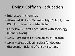 Sociologist Erving Goffman | PPTX