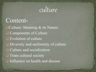 CULTURE- SOCIOLOGY | PPTX