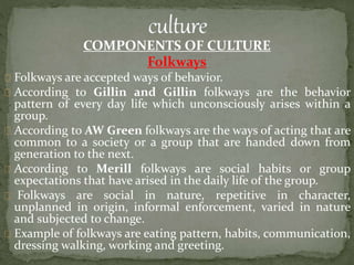 Sociology: culture | PPTX