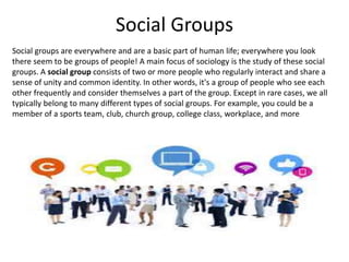 Social Groups in Sociology | PPTX