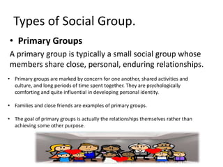 Social Groups in Sociology | PPTX