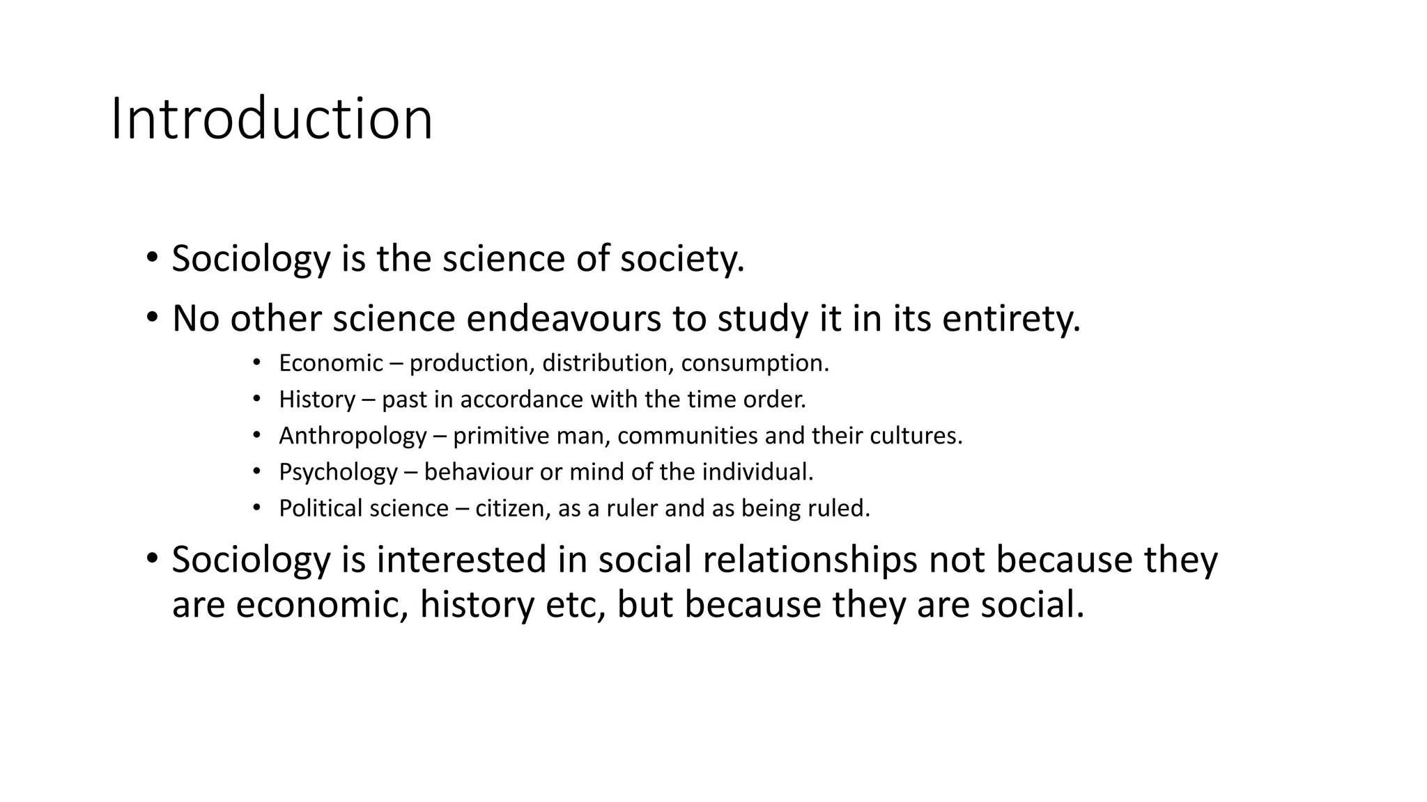 Introduction to Sociology | PPTX