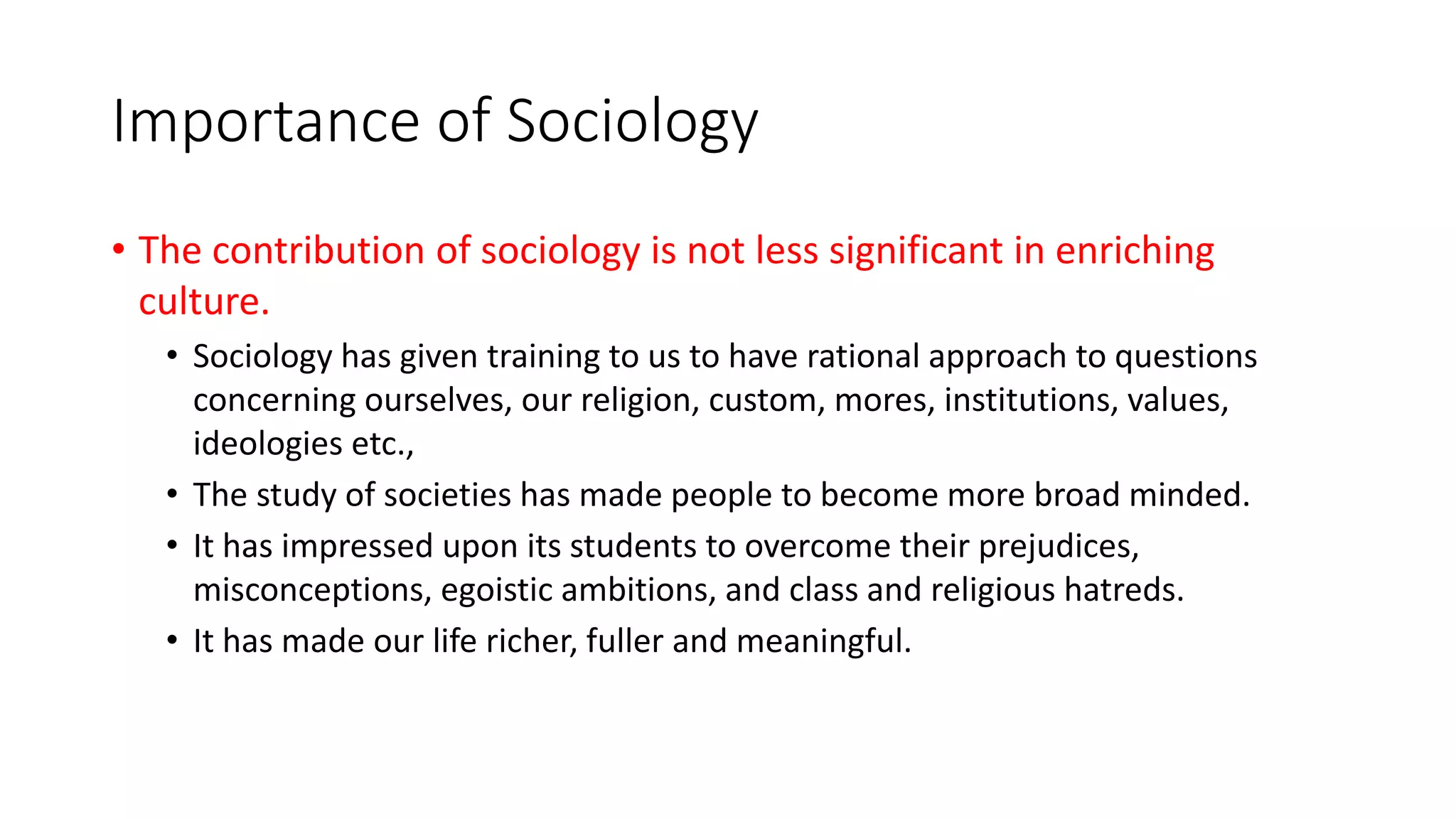Introduction to Sociology | PPTX | Science
