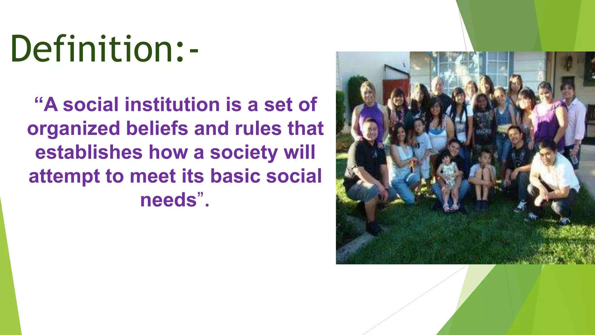 SOCIAL INSTITUTIONS | PPT