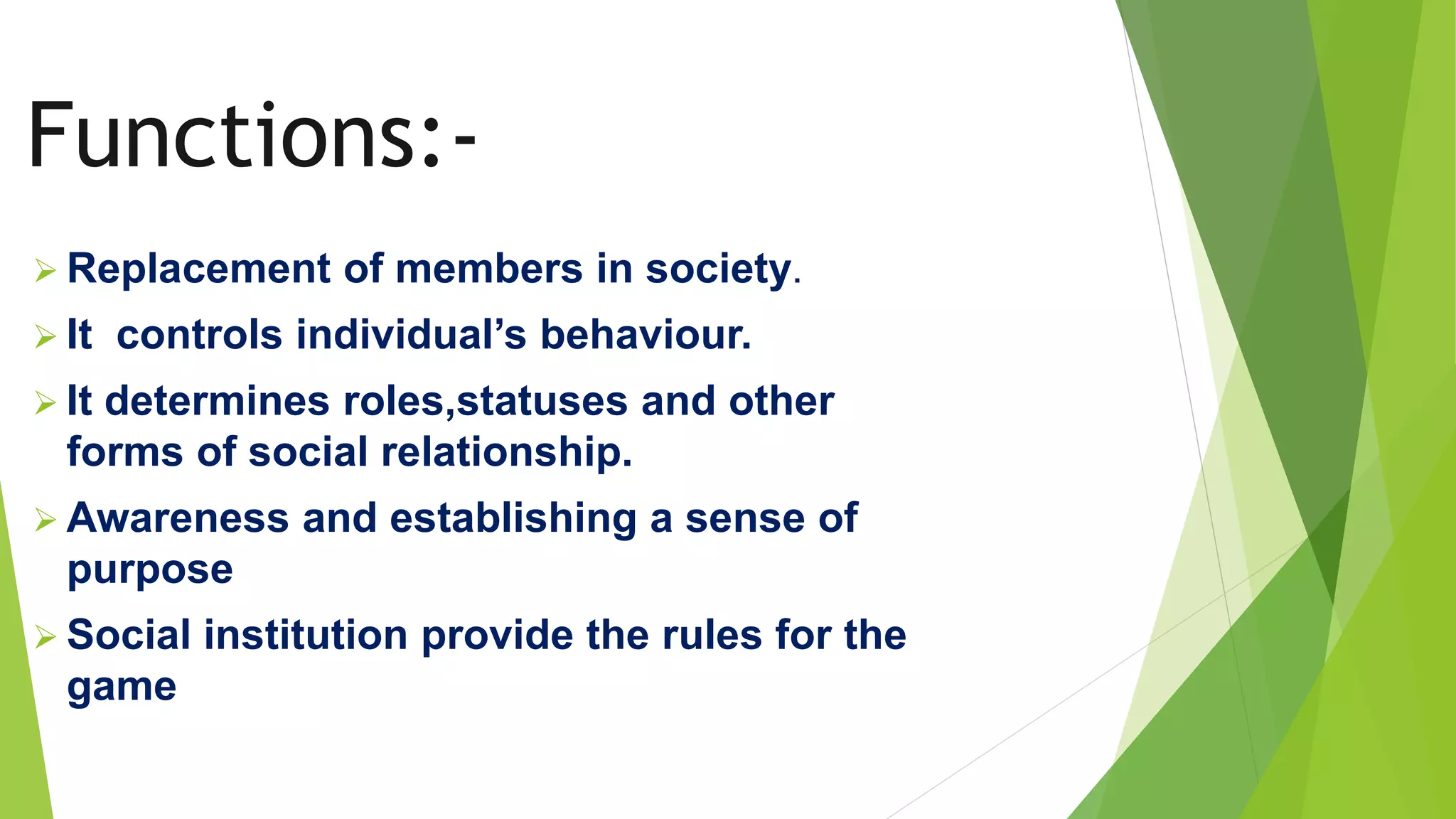 SOCIAL INSTITUTIONS | PPTX