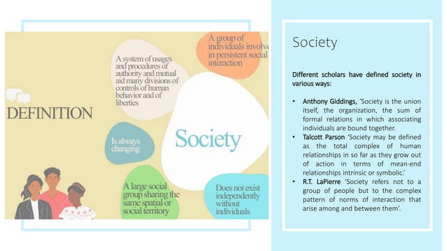 Society Concept, Meaning and Definition Approaches-Individual and ...
