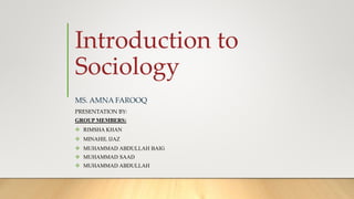 SOCIOLOGY.pptx sociology perspective | PPTX