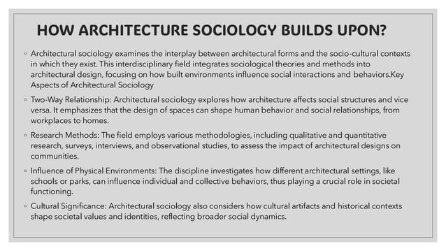 Sociology in architecture (b.arch 2nd year) | PDF | Science