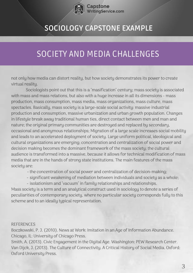 Sociology Capstone Project Examples | PDF