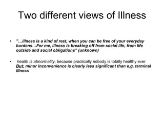 Sociology Of Health And Illness | PPT