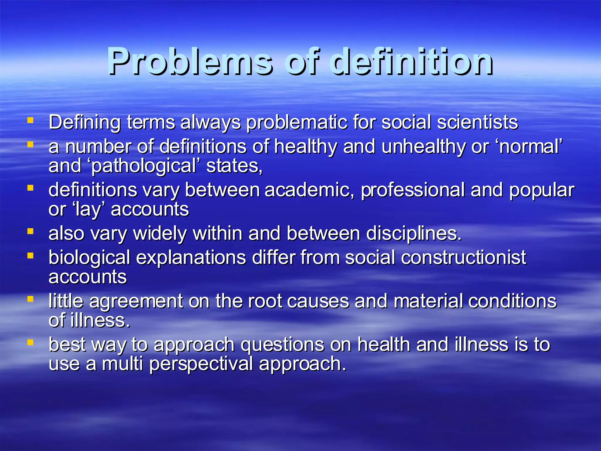 Sociology Of Health And Illnesslec1 | PPT